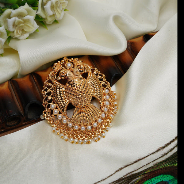 Gold Plated coorgi Pendant with red beads 8615N – Griiham