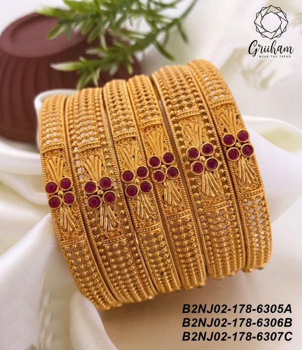 Matt finish Bangles Set of 6 bangles 6305N – Griiham