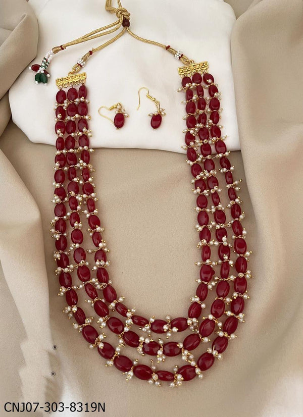 Multilayer Maroon BEads Chain/ 30 INCHES 8319N – Griiham