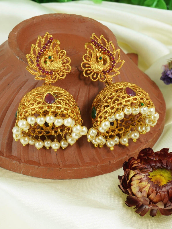 Premium High Gold Plated Earring/ Jhumka 10625N – Griiham