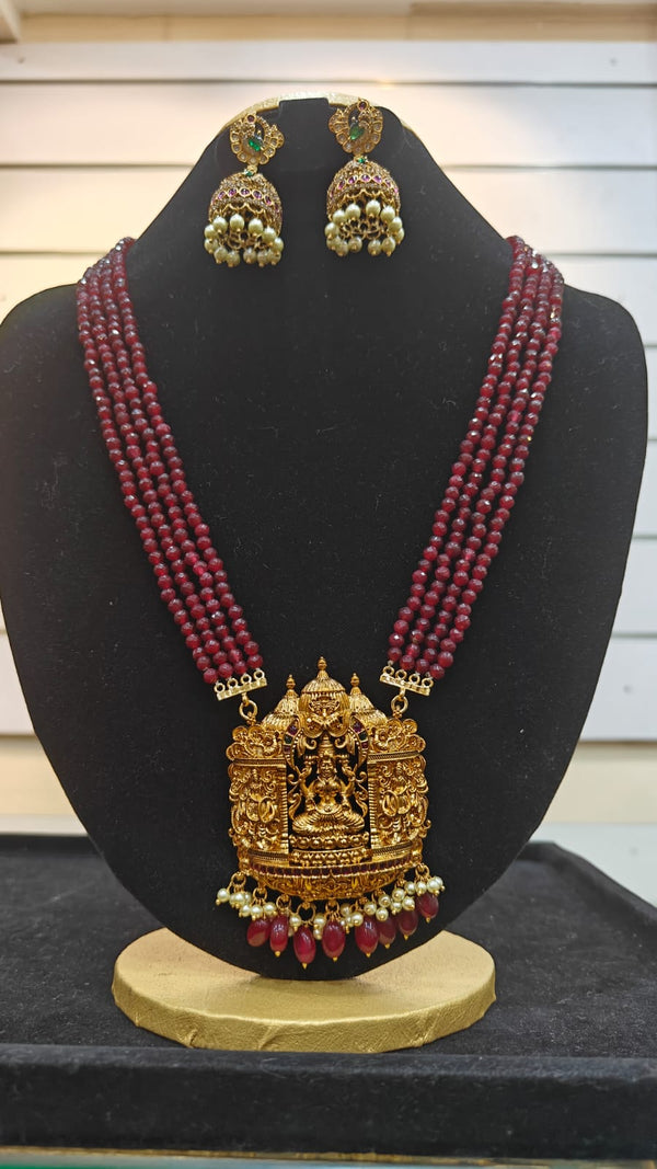 Premium Timeless Collection Temple Pendant with Crystal Mala Hydro ...