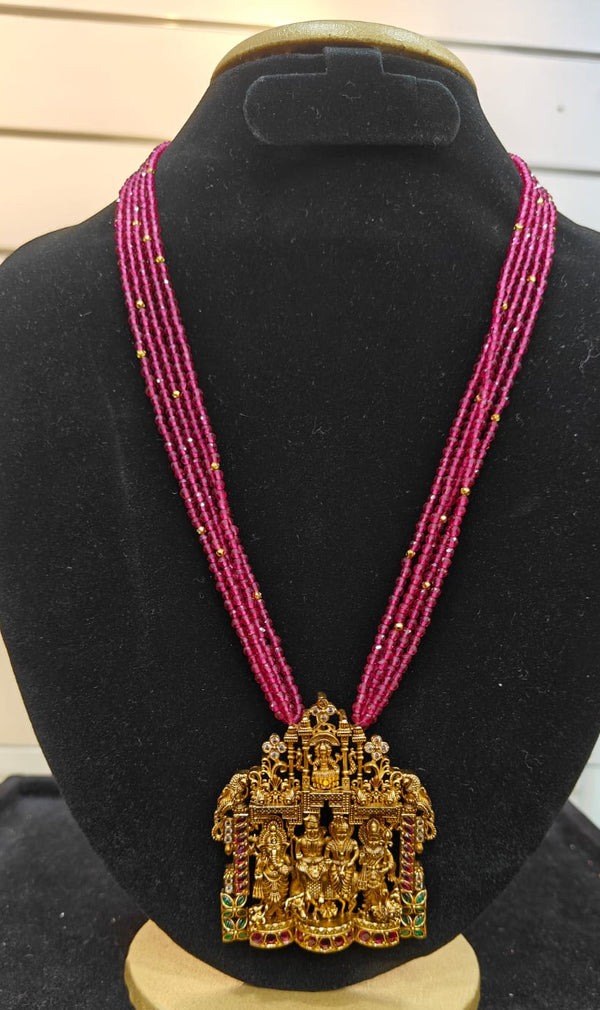 Premium Timeless Collection Temple Pendant with Crystal Mala Hydro ...